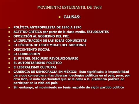 Movimiento Estudiantil De 1968