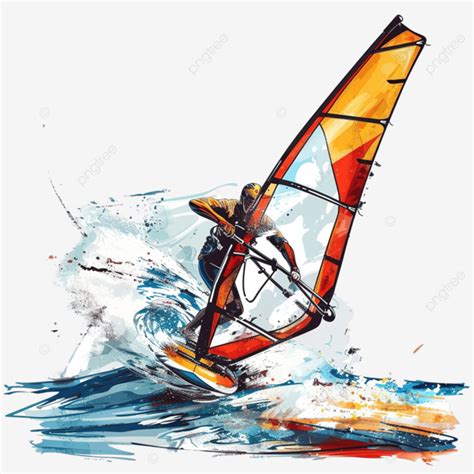 Windsurf Outdoor Extreme Sport In The Sea Windsurfing Surfer Sports