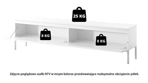 Szafka RTV Bemmi 175 cm czarna ze złotymi nogami Selsey