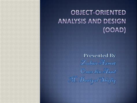 ppt object oriented analysis and design ooad powerpoint presentation id 4530280
