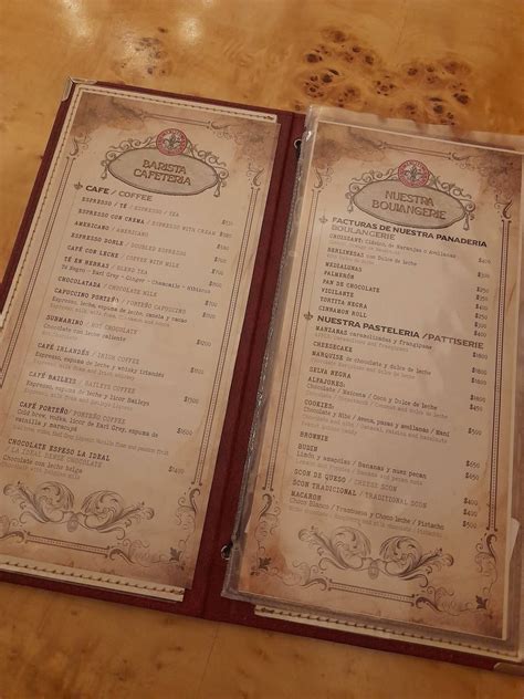 Carta del pub y bar Confitería La Ideal Buenos Aires Suipacha 384
