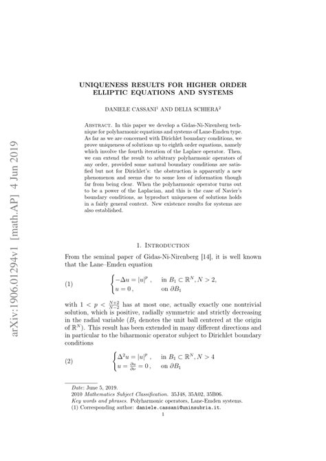 pdf uniqueness results for higher order elliptic equations and systems