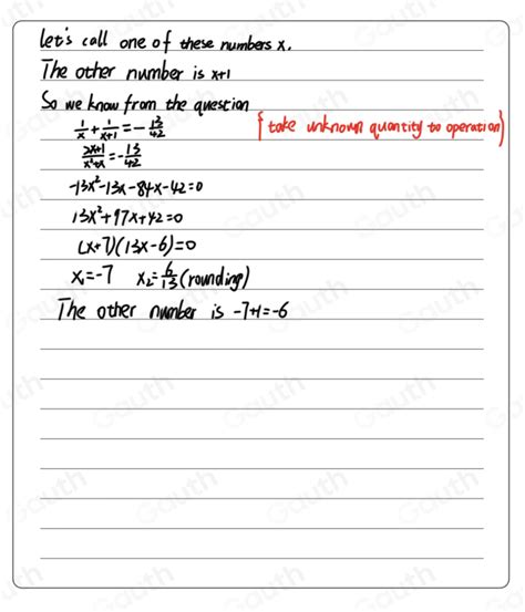 solved the sum of the reciprocals of two consecutive integers is 13 42 find the two