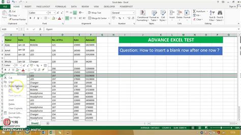 Excel Tips How To Insert Blank Row After Every Row YouTube