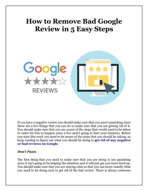 How To Remove Bad Google Review In 5 Easy Steps
