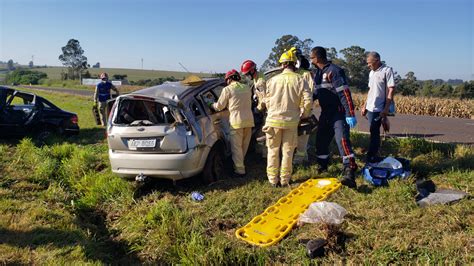 Grave acidente é registrado na rodovia BR 467 e seis pessoas ficam