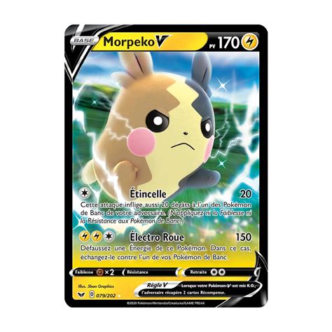 Carte Morpeko Holographique Rare V De Pok Mon P E Et Bouclier