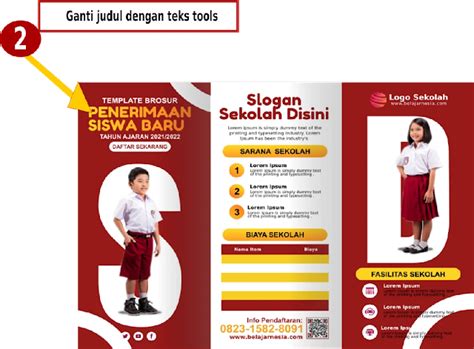 Free Template Desain Brosur Ppdb Sekolah Dasar Dengan Coreldraw