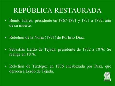 Mapa Conceptual De La Republica Restaurada Donos