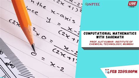 live computational mathematics with sagemath youtube