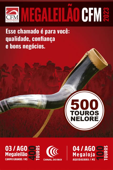 25º Megaleilão Nelore CFM oferta 500 reprodutores de alto padrão