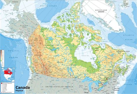 Carte du Canada illustrée connaître la géographie canadienne
