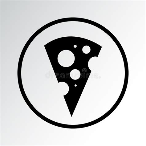 Icono Negro Del Queso Ilustraci n Del Vector Stock de ilustración