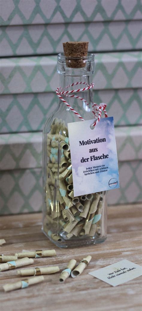 Motivationsflasche Flaschenpost Motivierende Botschaften Etsy De