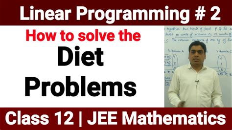 linear programming 2 diet problems youtube