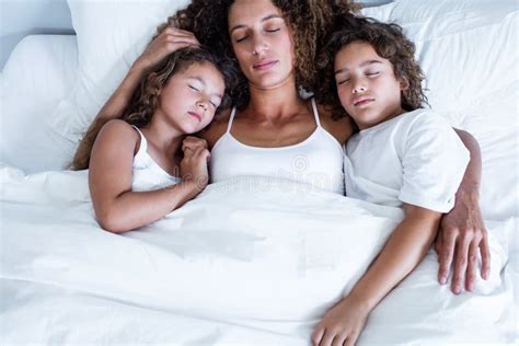 Mother And Son Sleeping Together Stock Image Image Of Affection