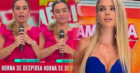 Ethel Pozo llora al escuchar renuncia de Brunella Horna a América hoy