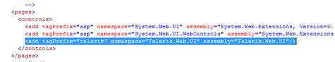 telerik radcontrols unknown server tag or could not load file or assembly errors occur telerik