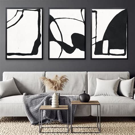 Buy Joocrise Black And White Wall Art Modern Abstract Canvas Wall Art