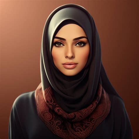 Premium AI Image Cute Beatiful Asian Muslim Woman Wearing Hijab Custom
