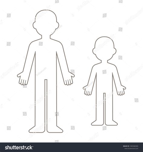 Body Outline Coloring Body Outline Person Outline Body Template