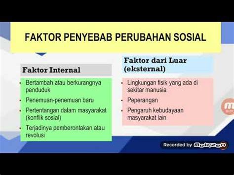 Faktor Internal Perubahan Sosial Coretan