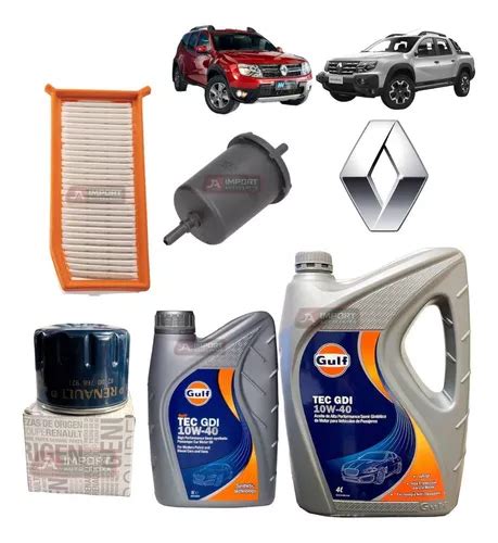 Kit Service X3 Filtros Aceite 10w40 Renault Duster Oroch2 0