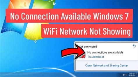 No Connection Available Windows 7 8 10 11 New Method 2023 WiFi