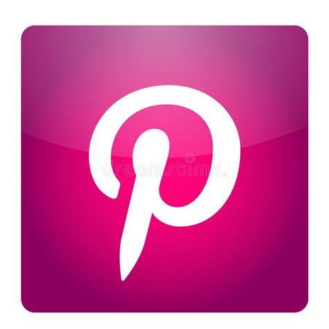 Icono Del Logo De Pinterest En Los Medios Sociales Rojos Icono Vector