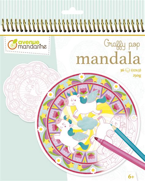Kolorowanka Graffy Pop Mandala Magia Avenue Mandarine