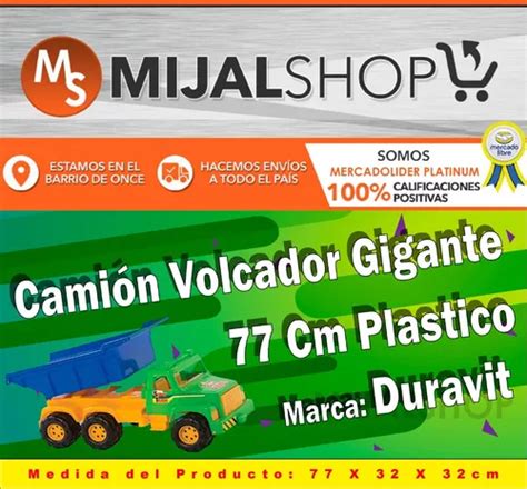 Camión Volcador Gigante Duravit 77 Cm Plastico 202 Truck en venta en