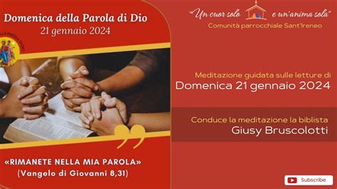 Un Cuor Solo E Un Anima Sola Meditazione Guidata Sulle Letture Della
