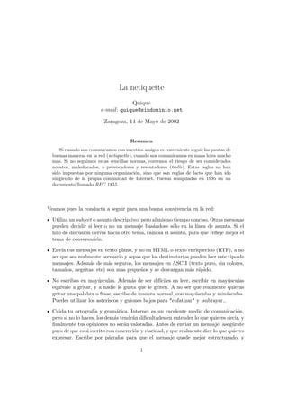 Netiquette PDF