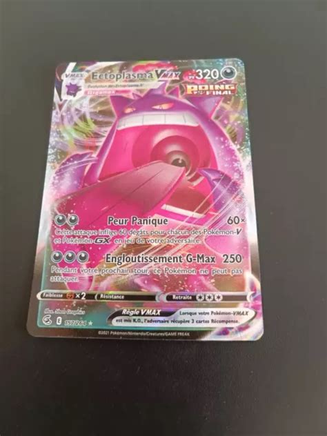 CARTE POKÉMON OFFICIELLE Ectoplasma Vmax 157 264 Full Art Neuve EUR 12