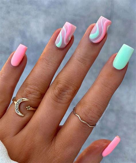 Chic Summer Nail Ideas Embrace The Season With Style Pastel Swirl