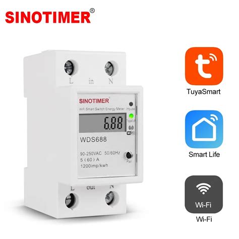 Smart Life Tuya APP Single Phase Din Rail WIFI Smart Energy Meter Power