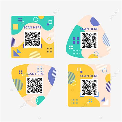 Qr Code Illustration Vector Hd Images Geometric Shape Qr Code Vector