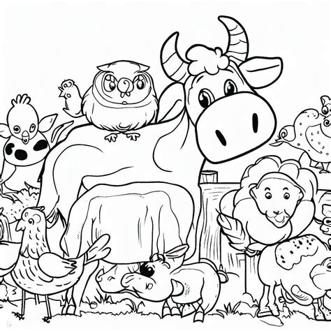 Desenhos De Animais De Fazenda Para Colorir Pintar E Imprimir