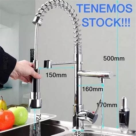 Llave Lavaplatos Monomando Cocina Extensible Grifo Doble En Venta En