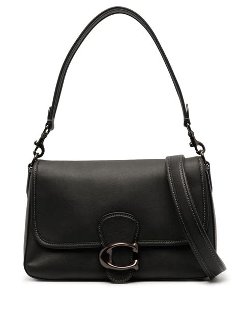COACH Soft Tabby Leather Shoulder Bag In Black Lyst UK
