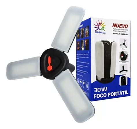 Foco Led Portatil Gancho Recargable 30w Equivale 150w Aspas Envío gratis