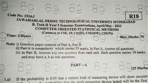 R Cosm Jntuh Question Paper Jntuh Cosm R Cse Questionpaper