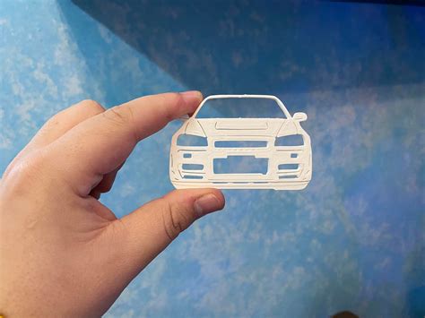 Free OBJ File Nissan Skyline GT R R34 Keychain3D Print Design To