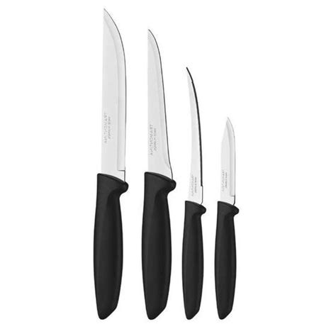Jogo De Facas Tramontina Cozinha Plenus Aço Inox Kit 4 Peças Jogo de