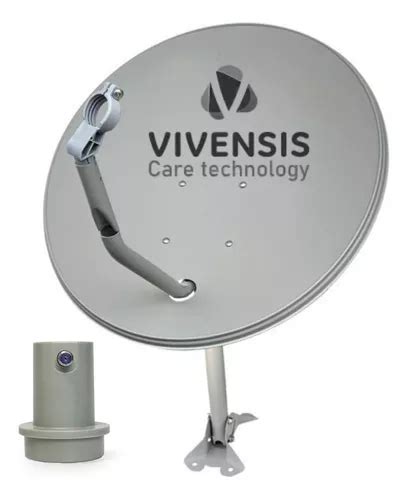 Antena Digital Parabólica Vivensis 60cm Ku Lnbf Simples