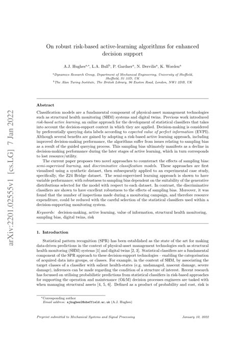 pdf on robust risk based active learning algorithms for enhanced decision support