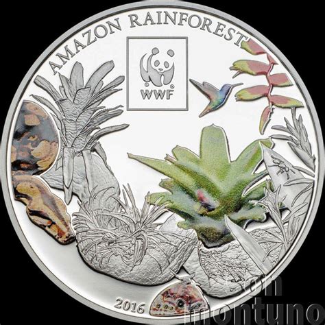 2016 Tanzania AMAZON RAINFOREST Colorized Silver Plated COPPER Coin