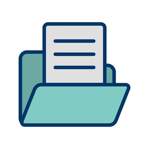 Vector Document In Folder Icon Vector Art At Vecteezy