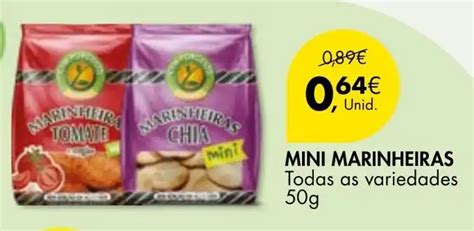 Promoção MINI MARINHEIRAS Todas as variedades 50g em Pingo Doce