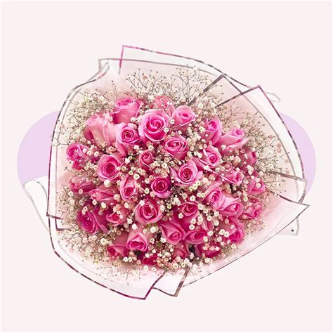 Rosas Rosas Con Gypso Platinum Flowers